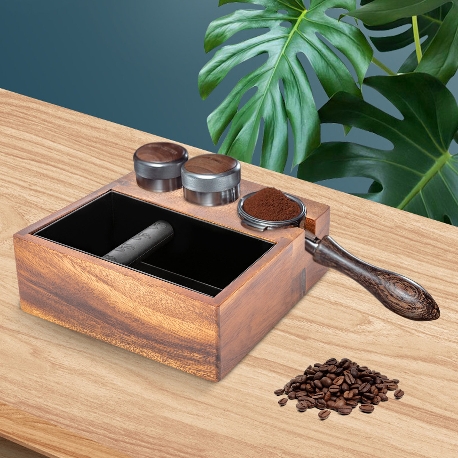 JOYDING Espresso Knock Box Tamping Station Coffee Machine Tool Storage ...