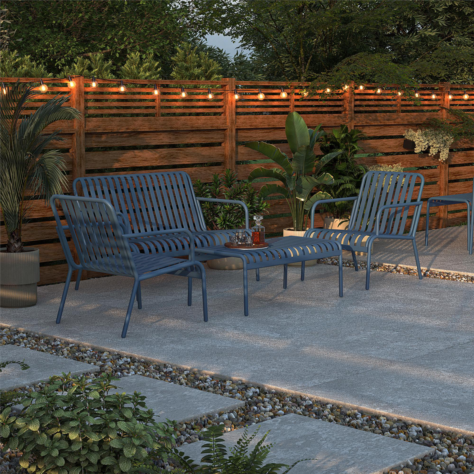 Novogratz Ola 4-Piece All Steel Conversation Set & Reviews - Wayfair Canada