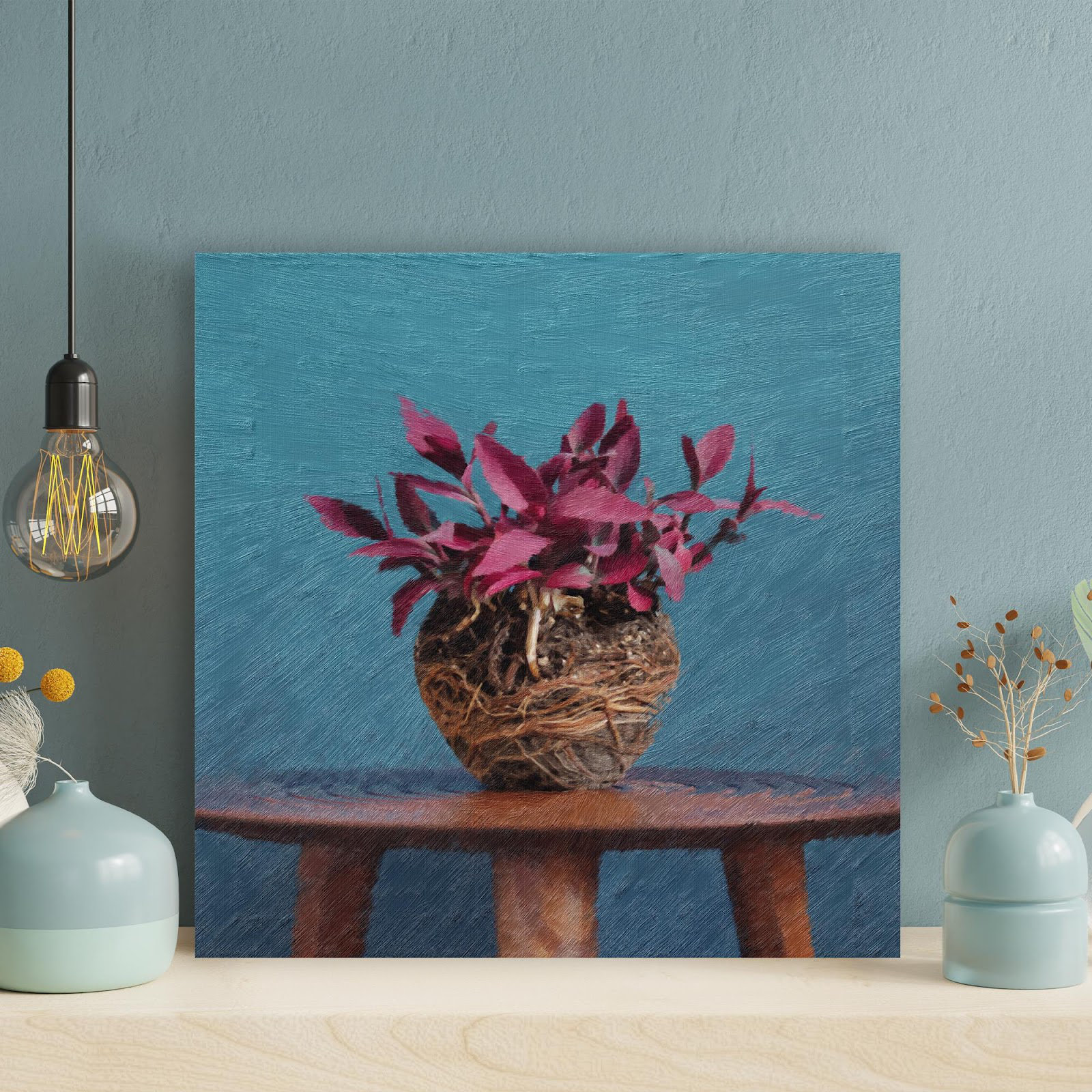 Winston Porter A Vase Of Plumpy Plants - 1 Piece Rectangle Graphic Art ...