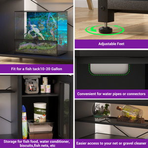 Tucker Murphy Pet™ Rectangle Aquarium Stand And Reptile Stand With ...