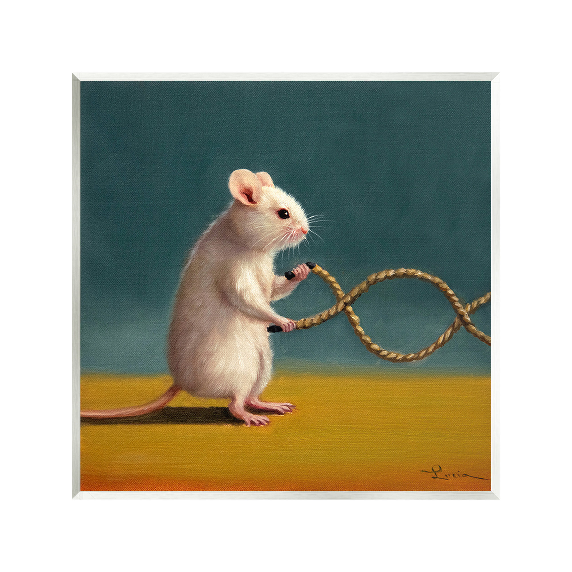 Ebern Designs Focused Exercising Mouse Wall Plaque Art by Lucia ...