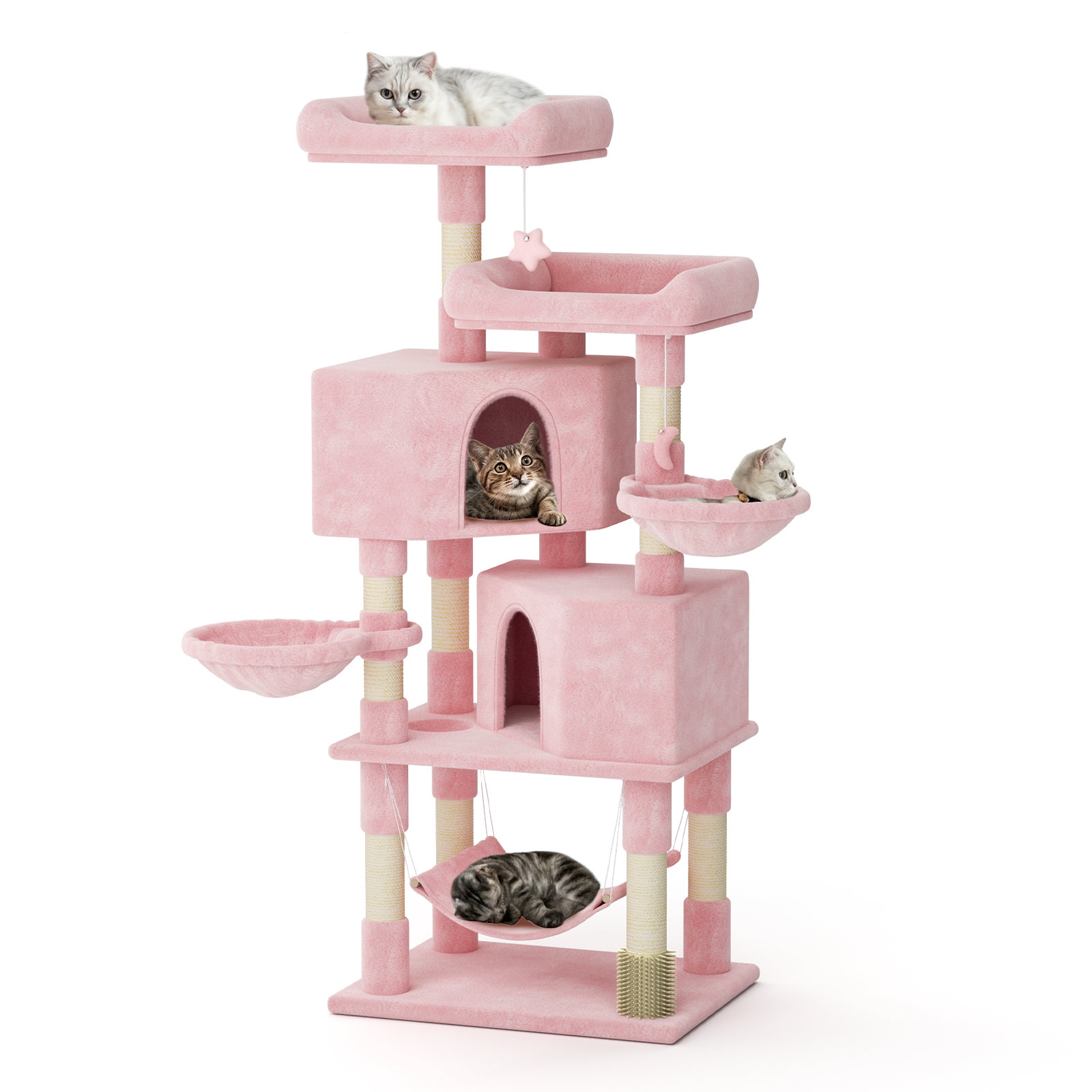 Tucker Murphy Pet™ 57.5" Large Multi-Level Cat Tree With Sisal Posts, 2 ...