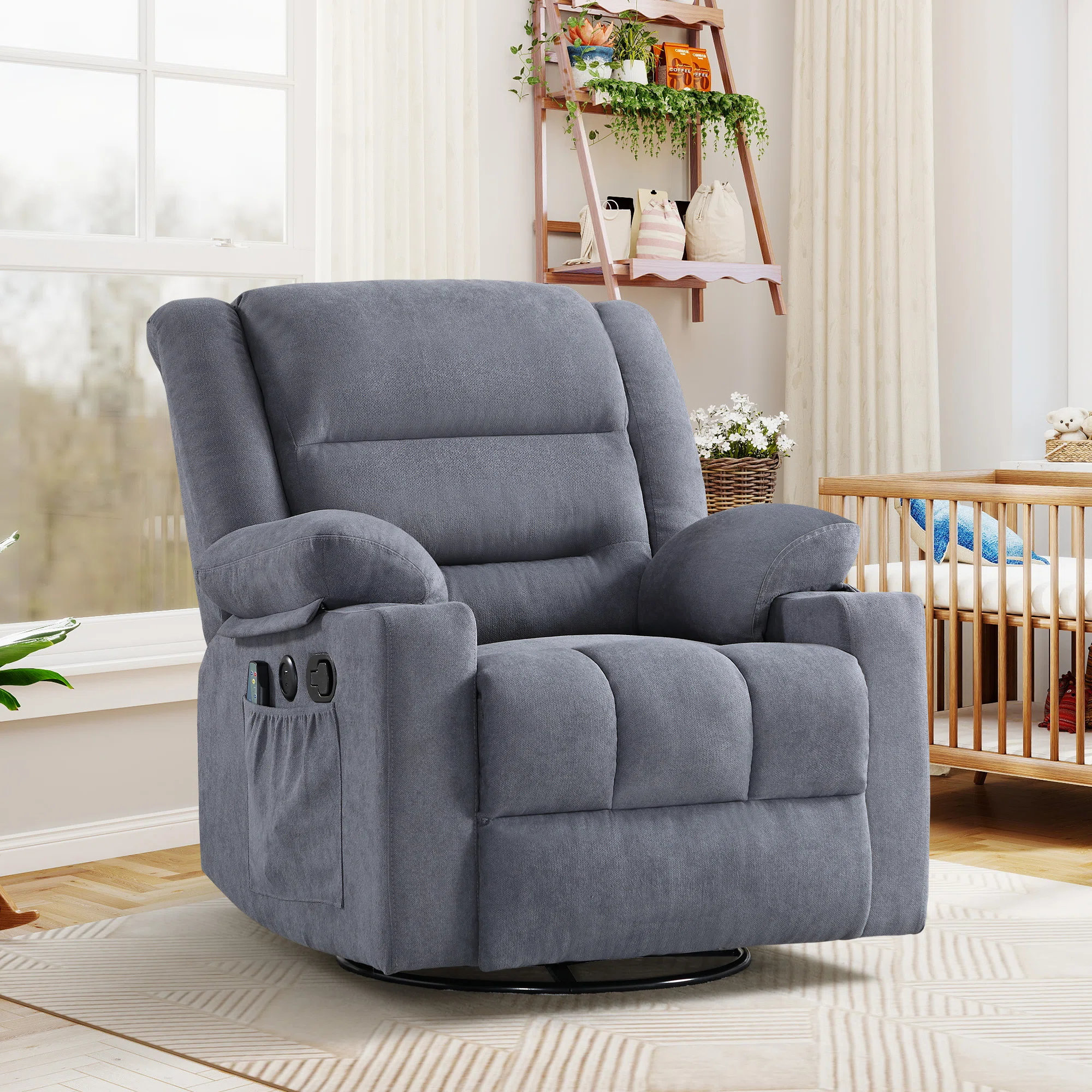 Latitude Run® Baritone 35.8'' Wide Manual Recliner Nursery Chair with ...