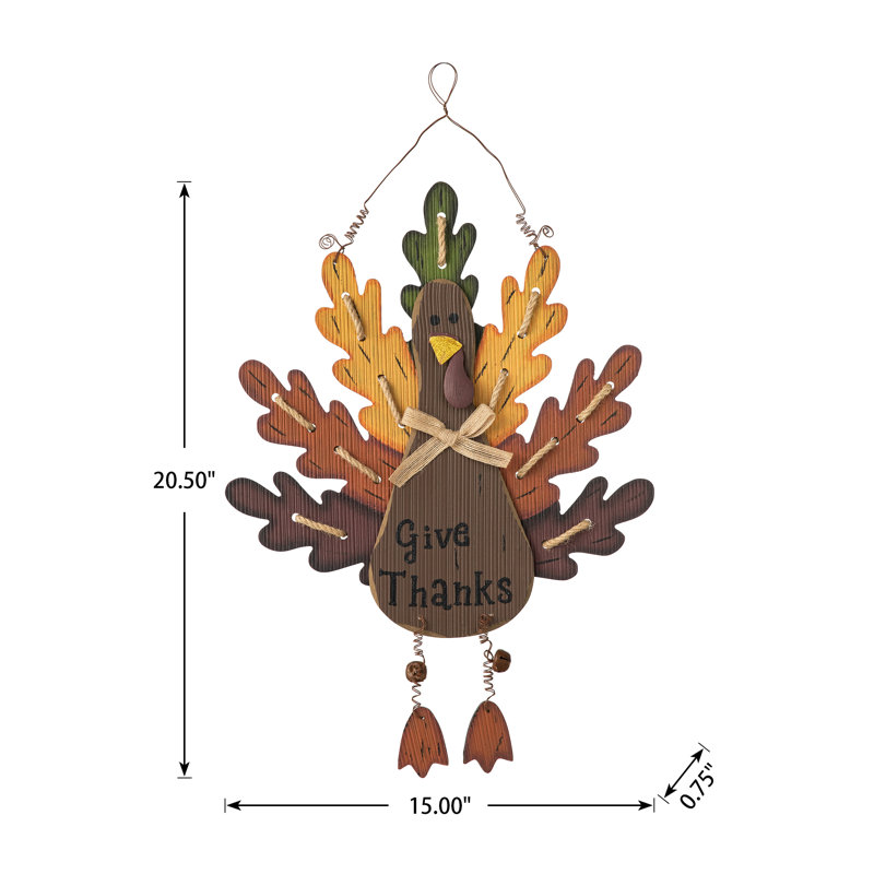 Glitzhome Wooden Turkey Wall Decor & Reviews | Wayfair