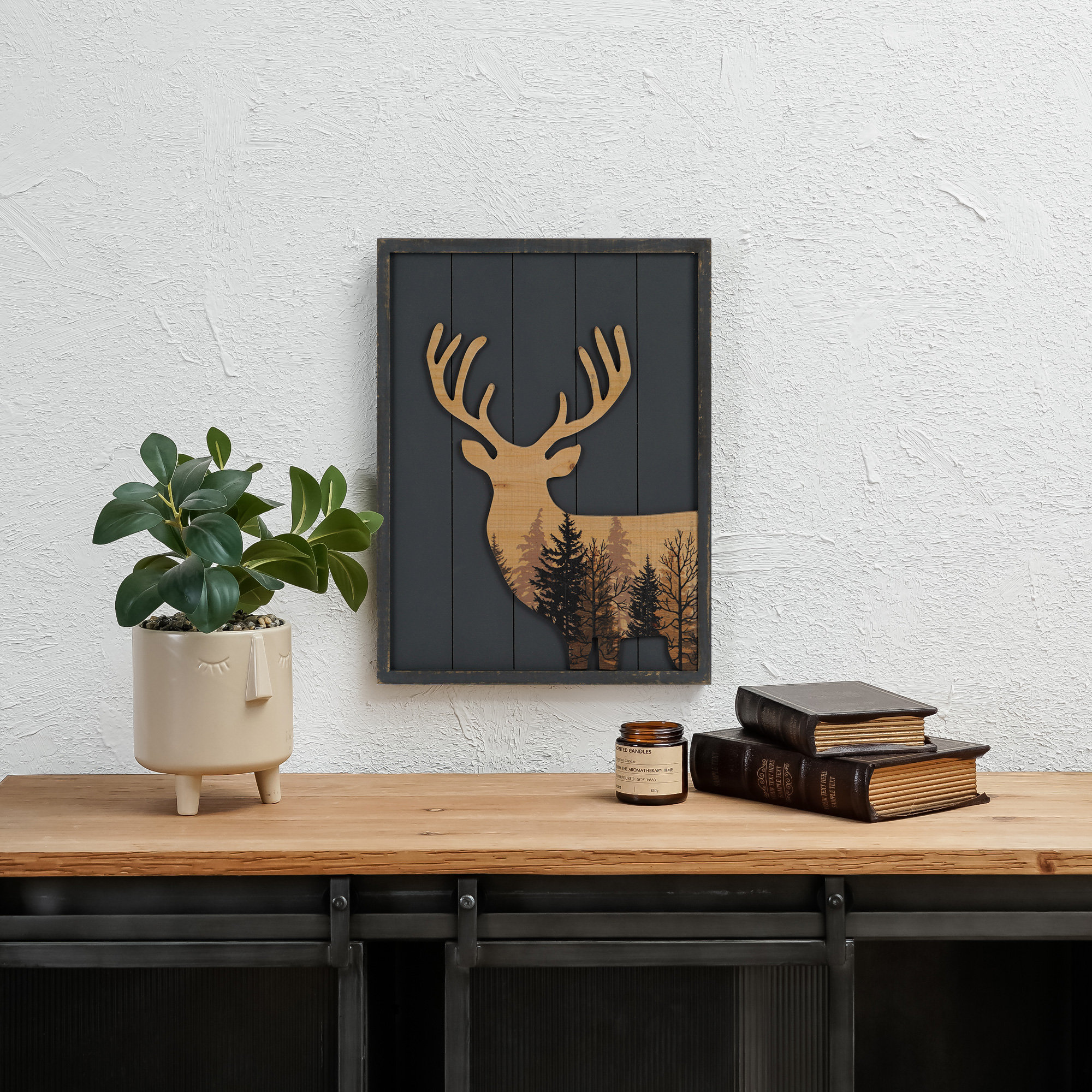 Mike & Melissa Forest Deer Wood Wall Decor | Wayfair
