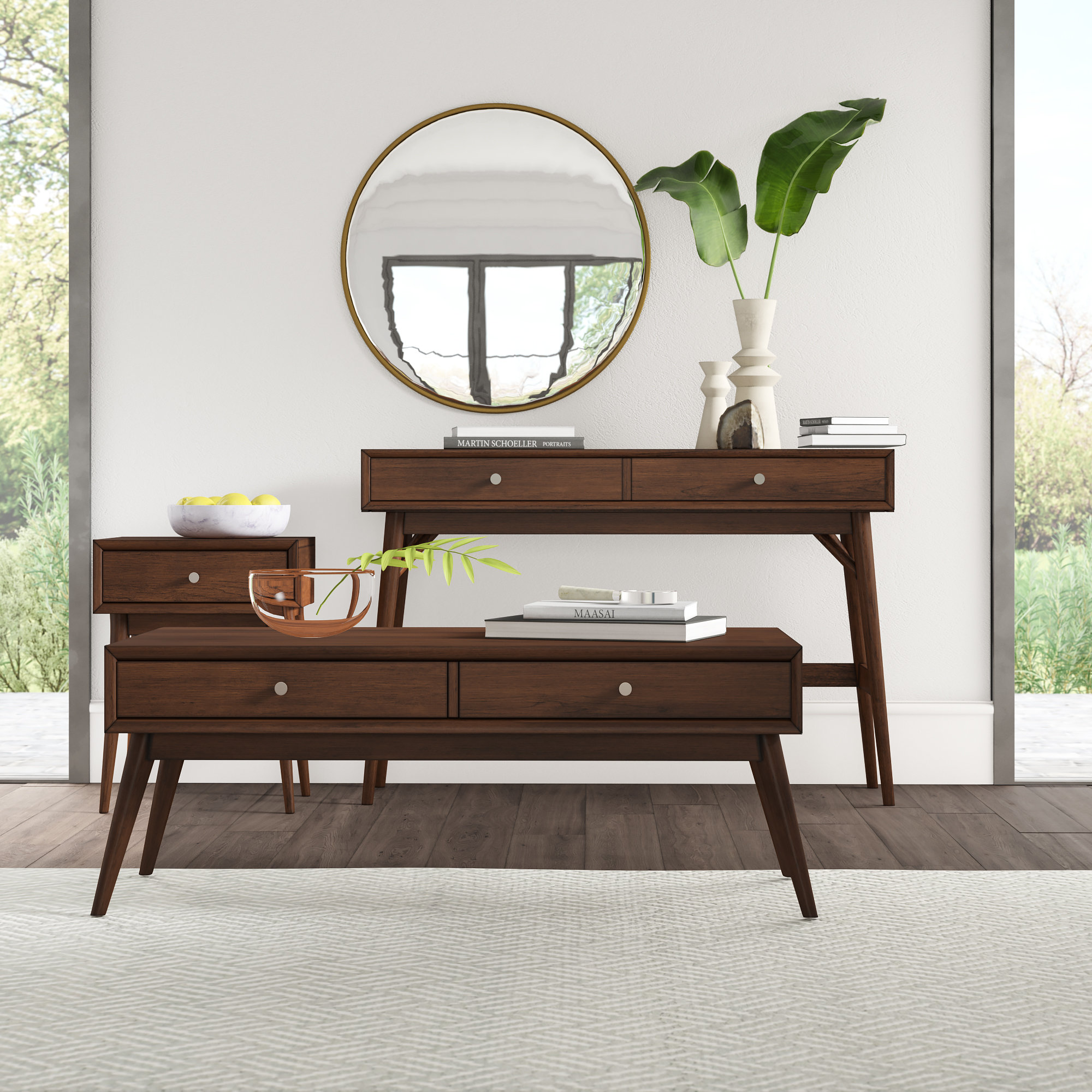 Mercury Row® Norberg 3 - Piece Living Room Table Set & Reviews | Wayfair