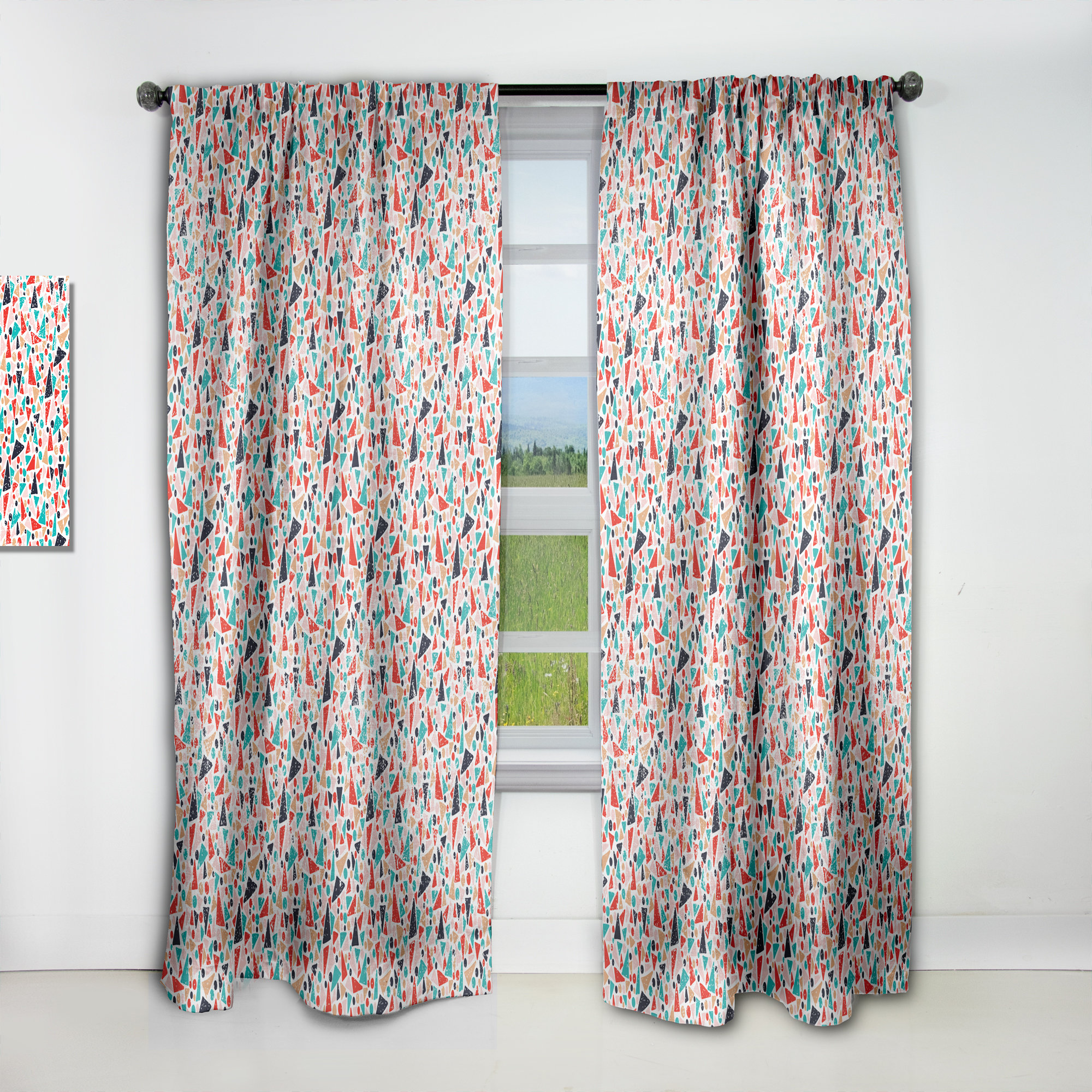 East Urban Home Retro Abstract Pattern Design II - Abstract Mid-Century ...