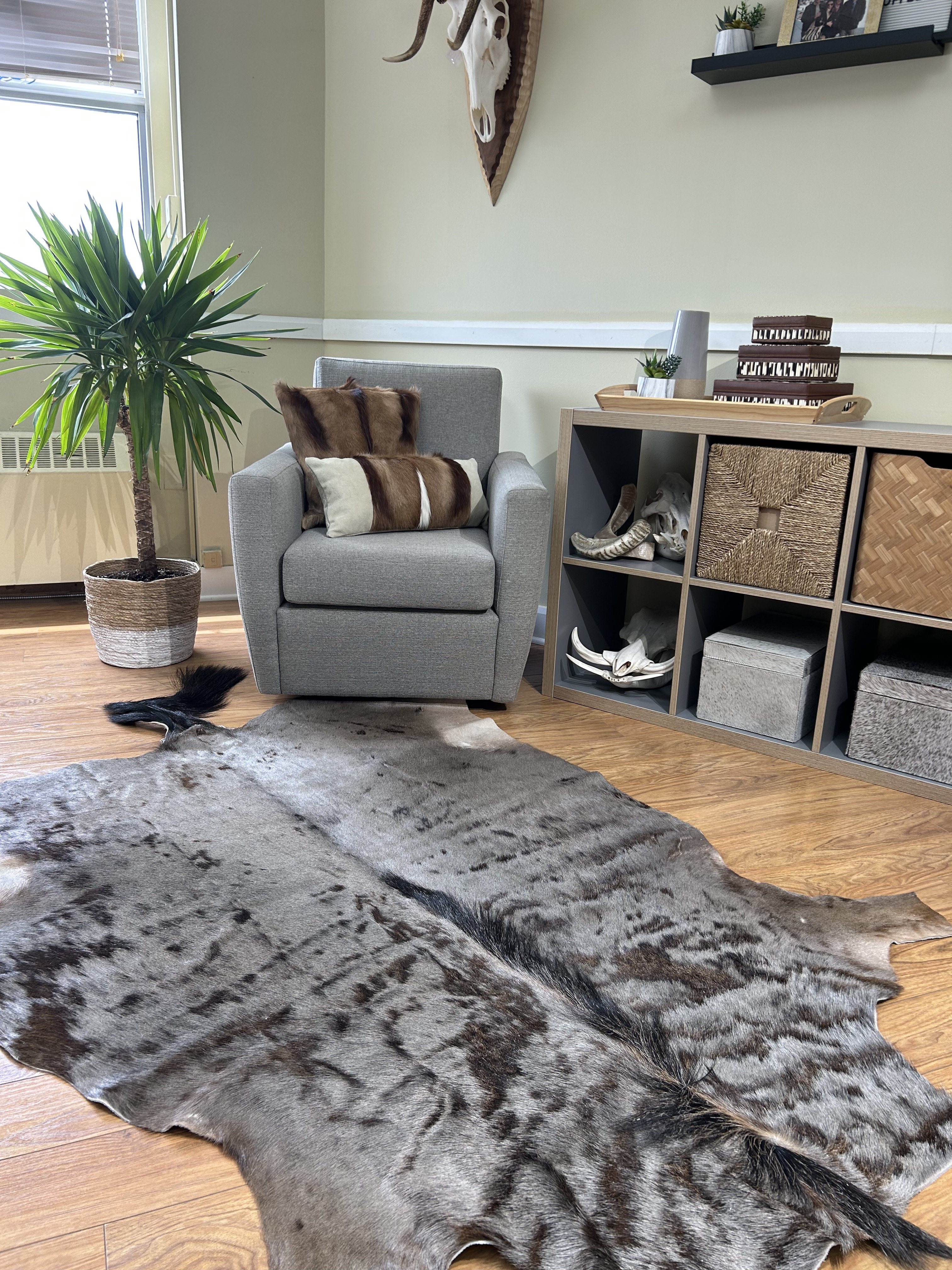 Loon Peak Bessye Handmade Real Wildebeest Skin Rug - Wayfair Canada