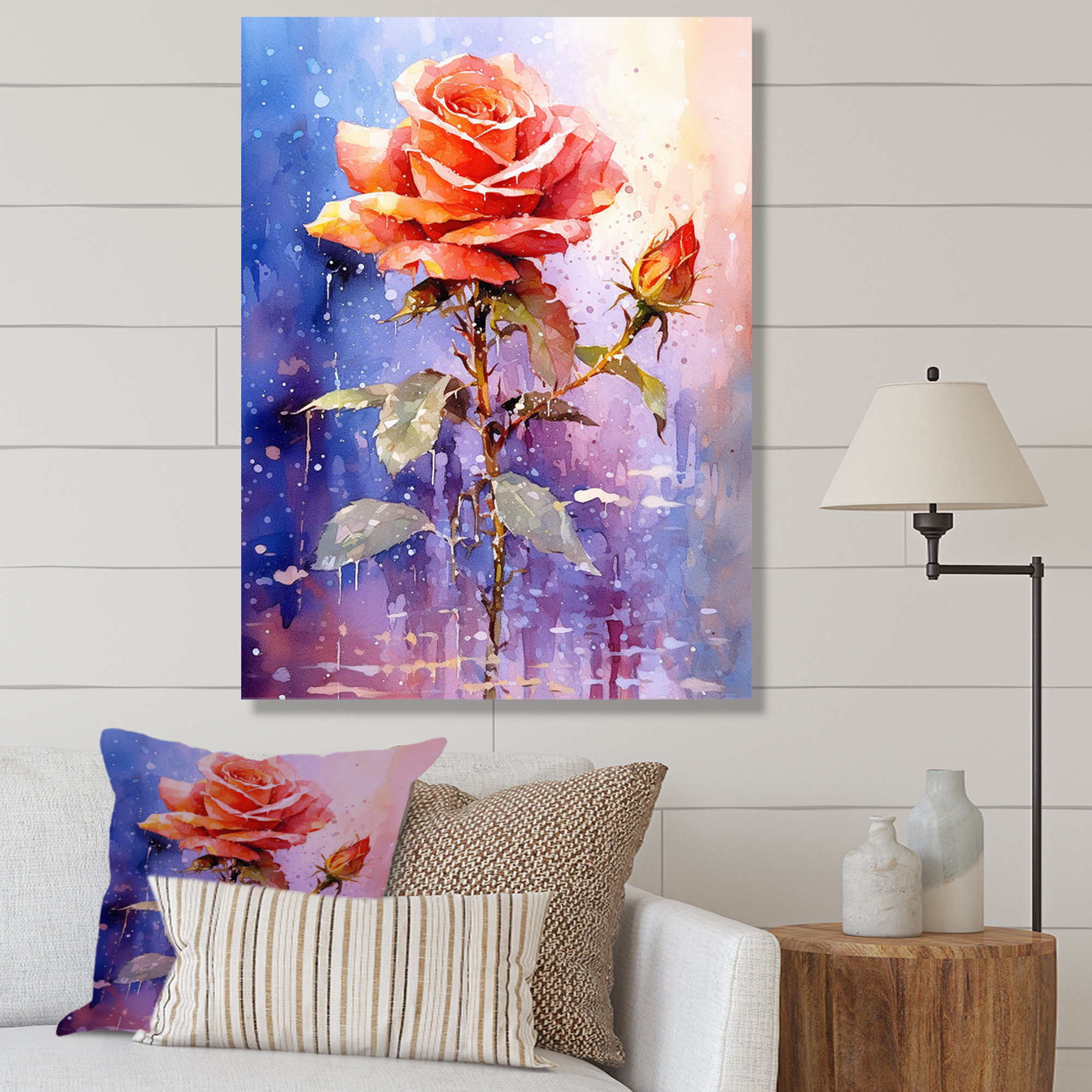 House of Hampton Fantasy Elegent Rose - Rose Canvas Wall Art - Wayfair ...