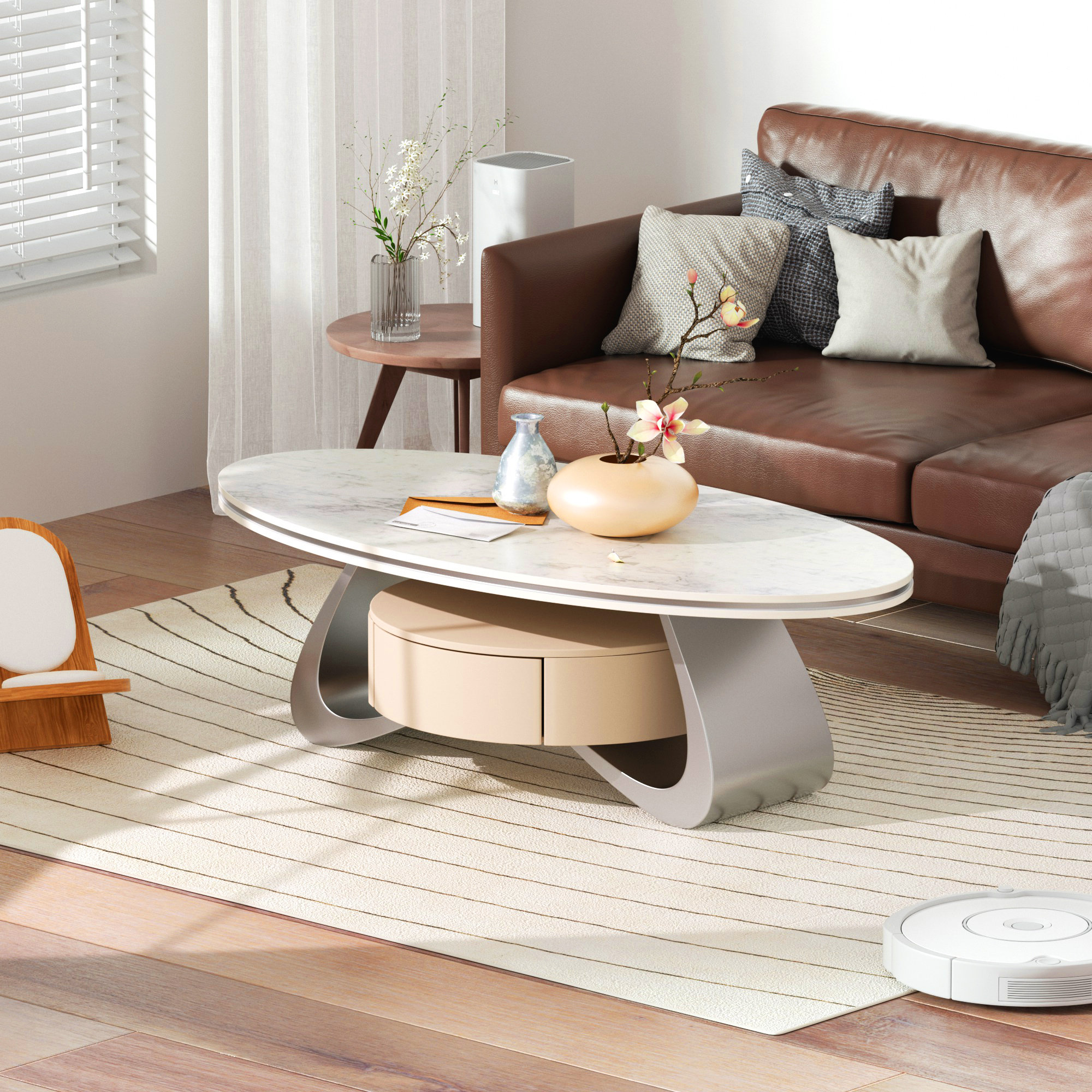 Modern Oval Coffee Table Bok Coffee Table | Oak (120cm) – Originals