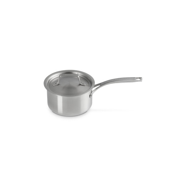 Le Creuset Essential Stainless Steel Round Saucepan With Lid, 2 Qt ...