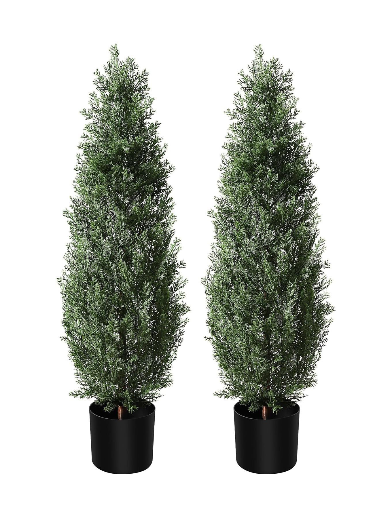 Latitude Run® Artificial Cedar Topiary Trees, 2pcs | Wayfair