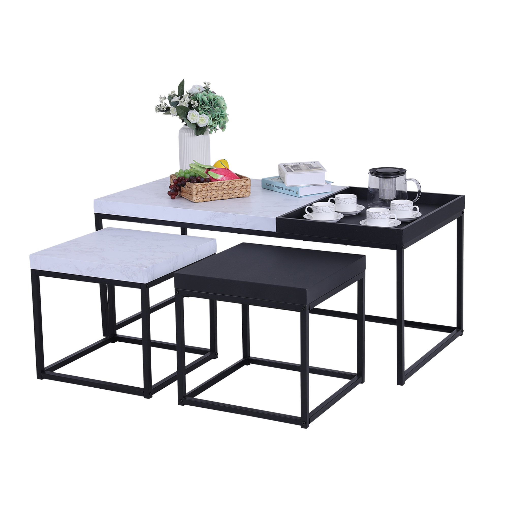 Latitude Run® Alpha Home 3 Piece Coffee Table Set & Reviews | Wayfair