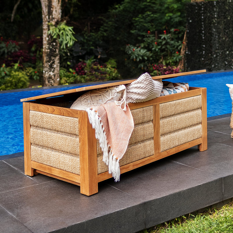 Birch Lane™ Cotesfield Teak Wood Outdoor Deck Box | Wayfair