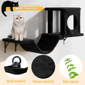 Tucker Murphy Pet™ Galiya 6 Pcs Cat Tree Shelves/ Wall-Mounted Cat ...