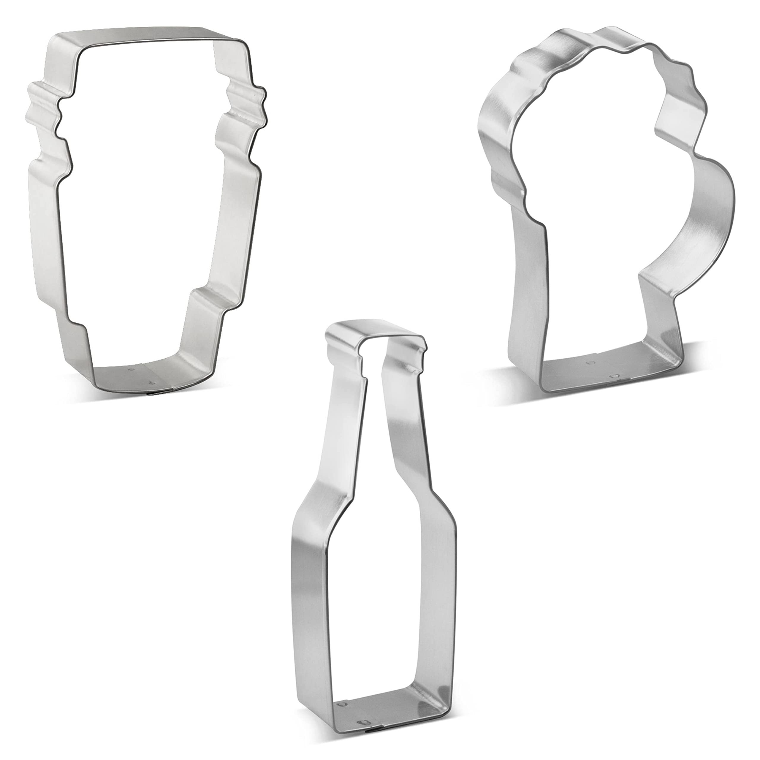 Cookiecutter.Com 3 Piece Drinks Cookie Cutter Set Beer Mug, Latte Cup ...