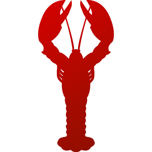 Wet Paint Printing SP13358 Lobster Silhouette In Red Cardboard Cutout ...