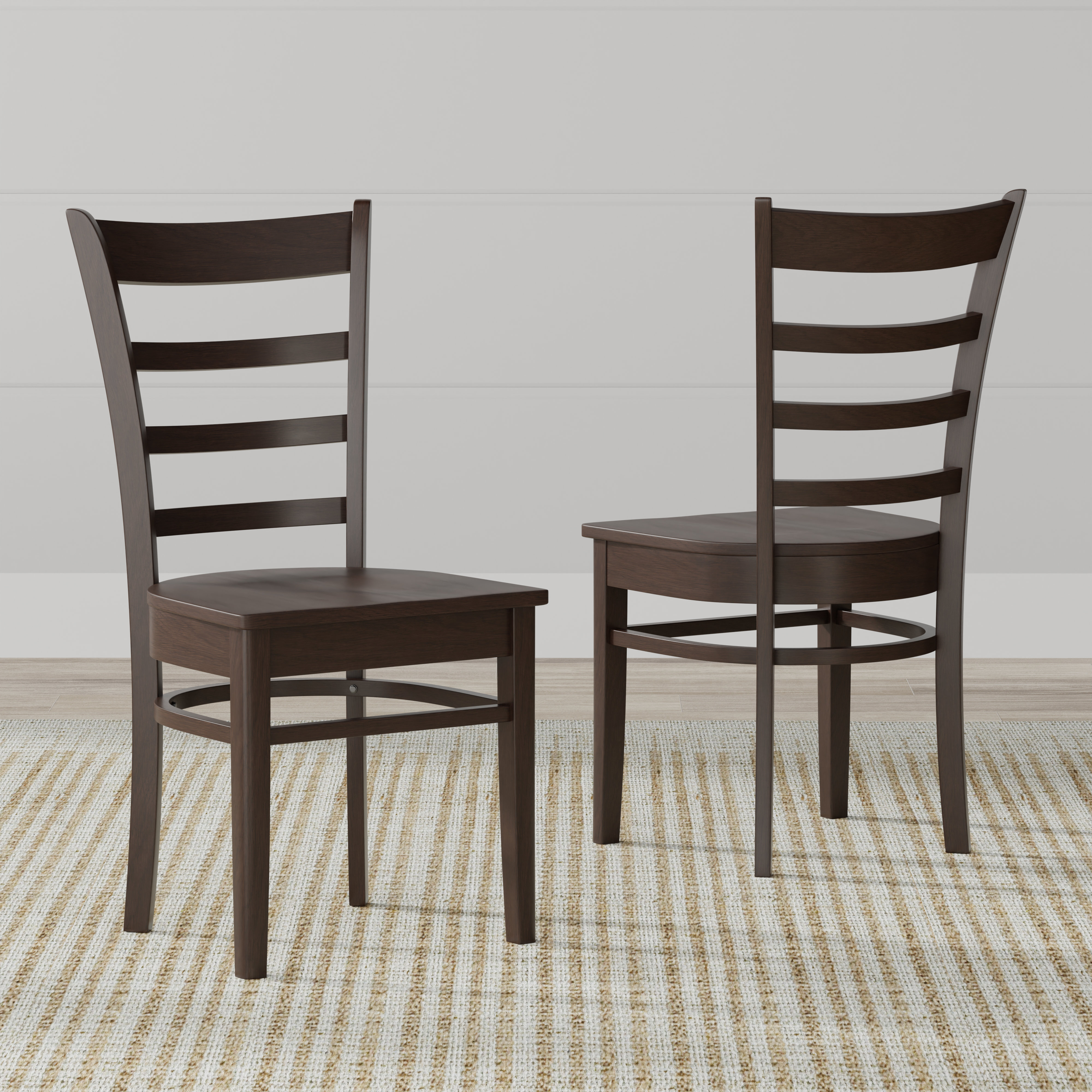 Red Barrel Studio® Ercan Solid Wood Ladder Back Side Chair & Reviews ...
