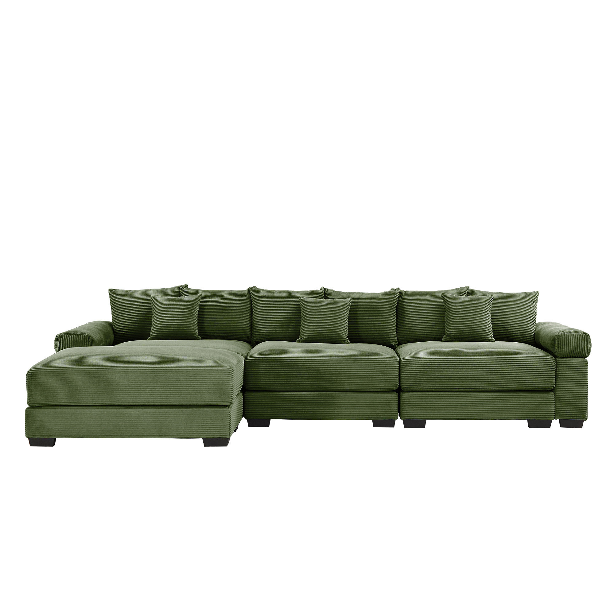 Latitude Run® 130" Oversized Cloud Modular L-Shape Sectional Couch ...