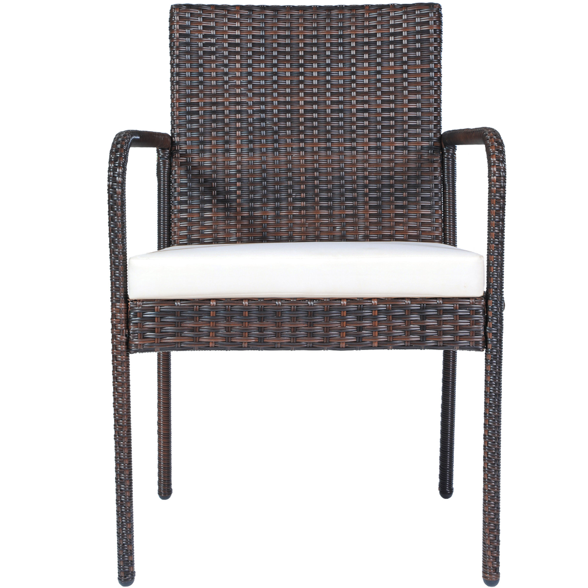 Winston Porter Patiojoy 4-piece Outdoor Rattan Wicker Dining Chairs ...