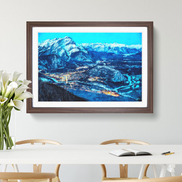 East Urban Home High Above Banff Canada - Picture Frame Graphic Art ...