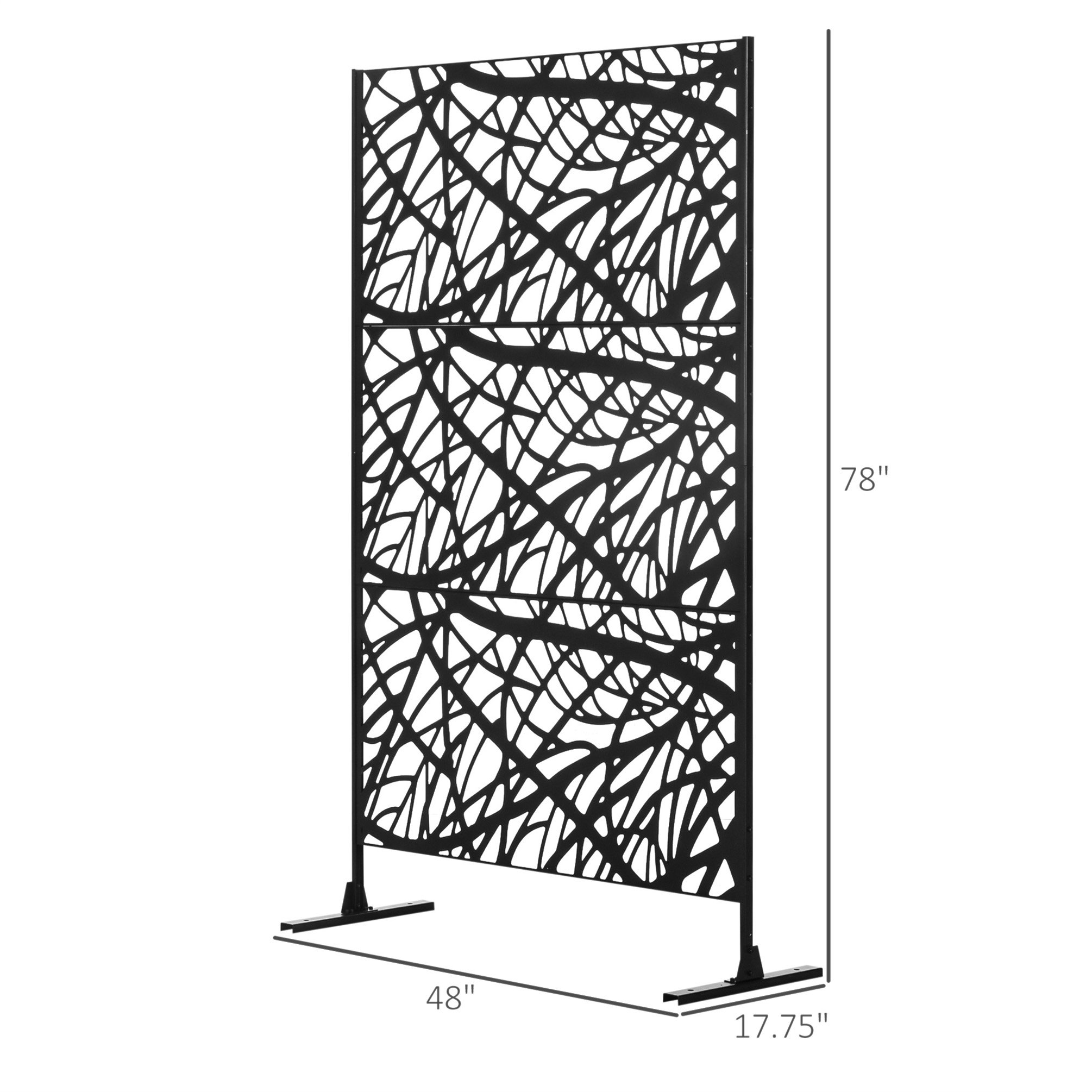 Orren Ellis Outsunny Decorative Outdoor Privacy Screen, See-Through ...