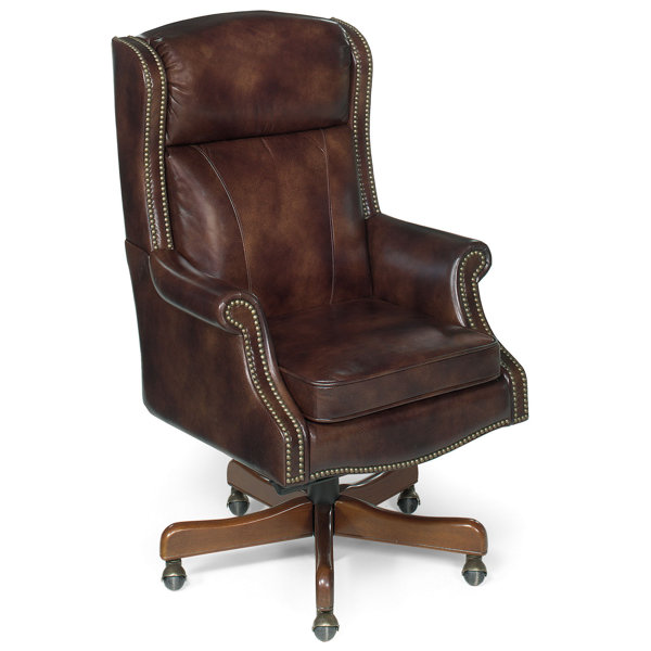 Genuine Leather Office Chairs You'll Love | Wayfair