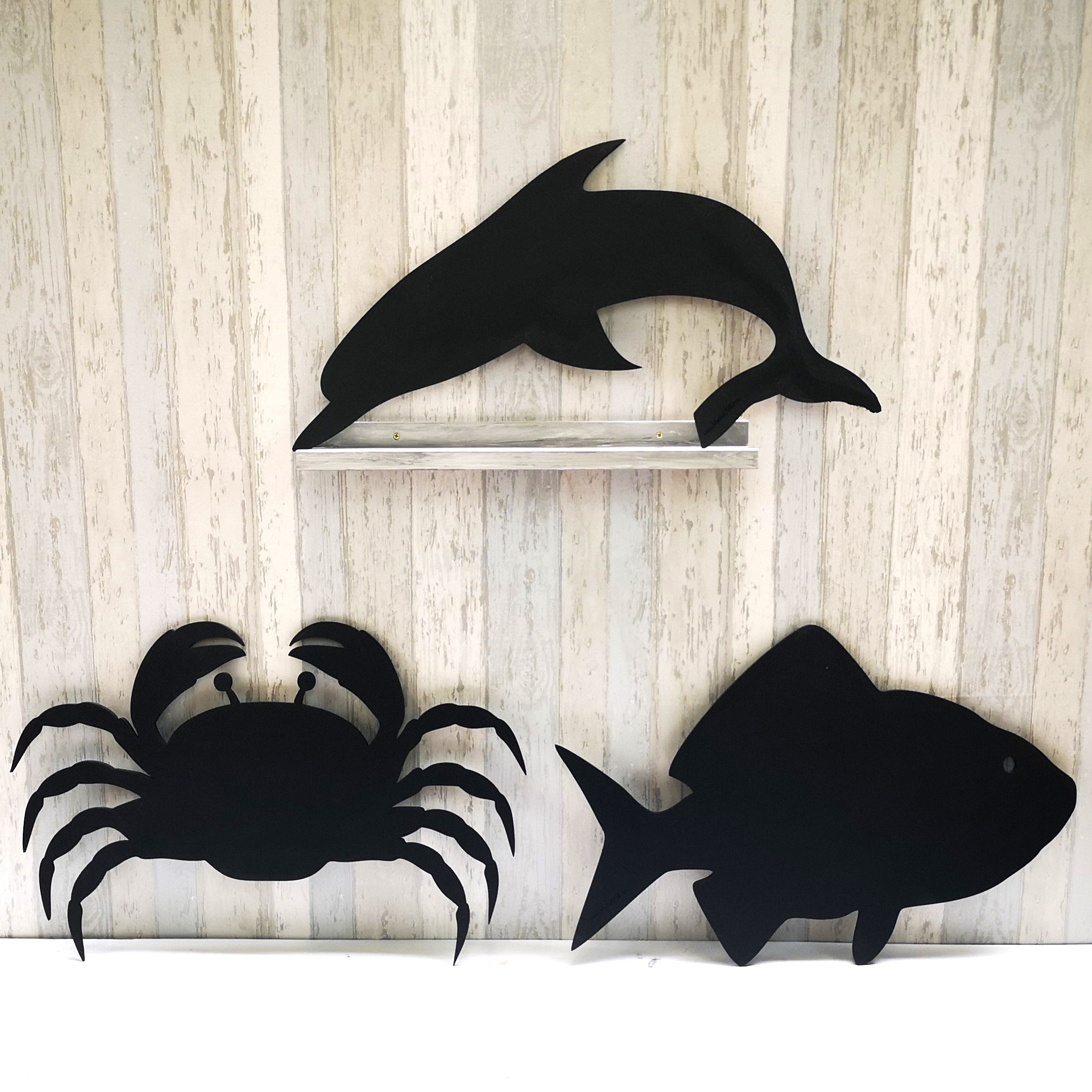 Harriet Bee 3 Piece Sea Creature Tabletop Chalkboard Set | Wayfair.ie