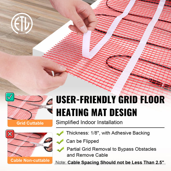 VEVOR 120 Volt Underfloor Heating Mat | Wayfair