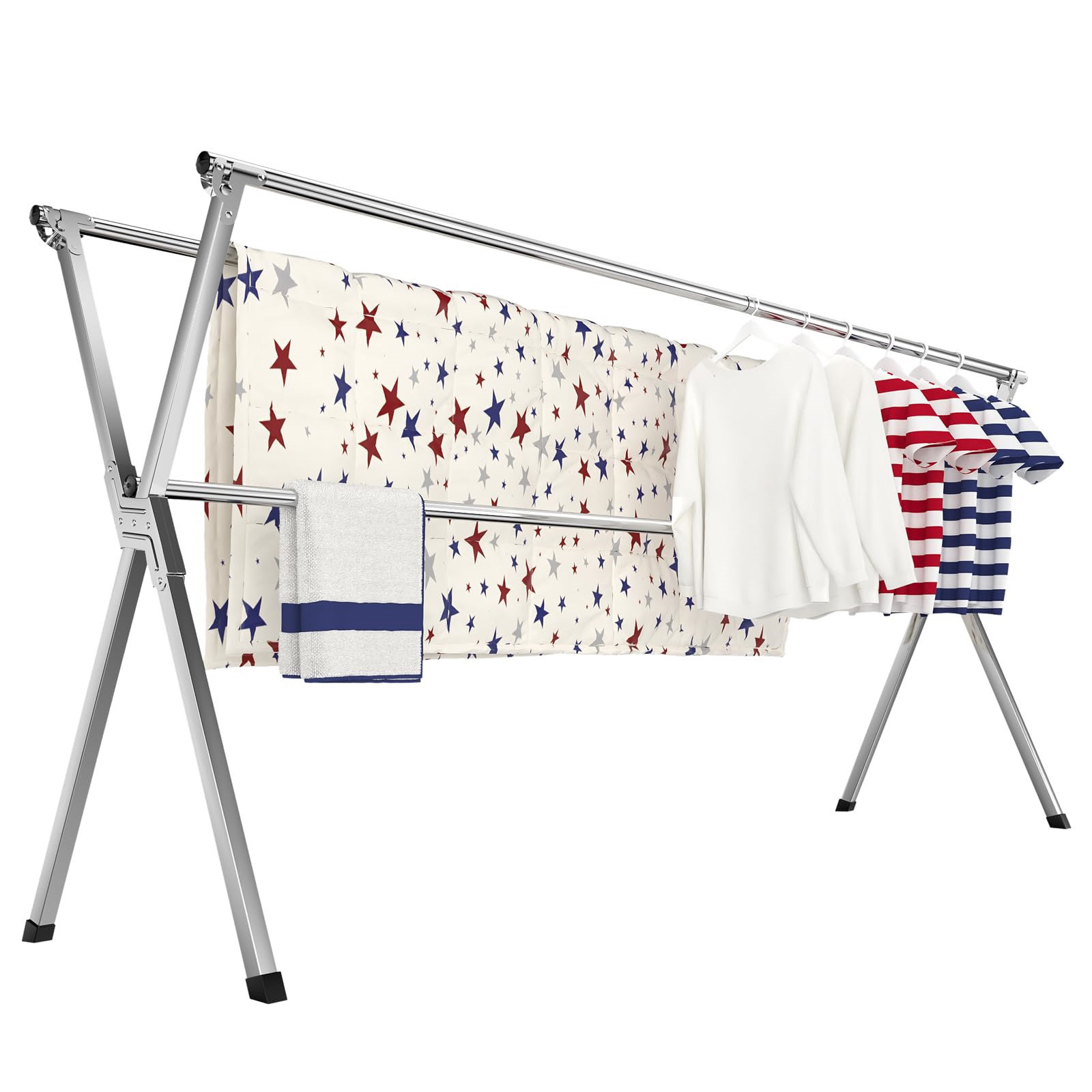 Rebrilliant Heavy-Duty Extendable Stainless Steel Clothes Drying Rack ...