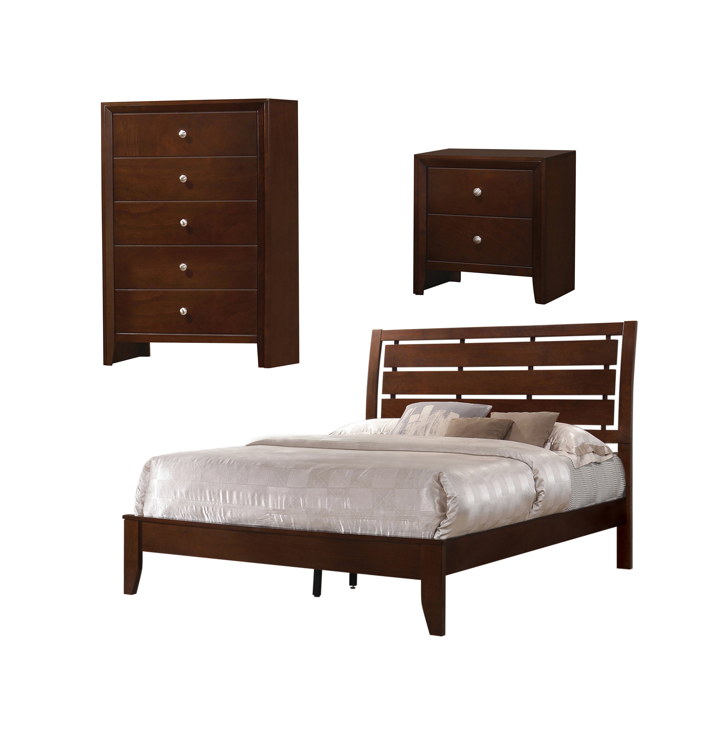 Red Barrel Studio Ardent Rich Merlot 3-Piece Bedroom Set with Chest ...