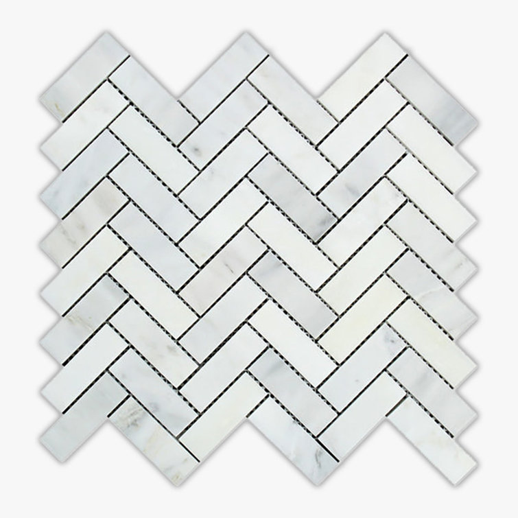 Calacatta Tile Bellini 11" x 13" Marble Mosaic Wall & Floor Tile ...