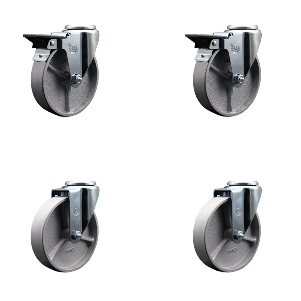 Service Caster 4-Piece Semi Steel Caster Set | Wayfair
