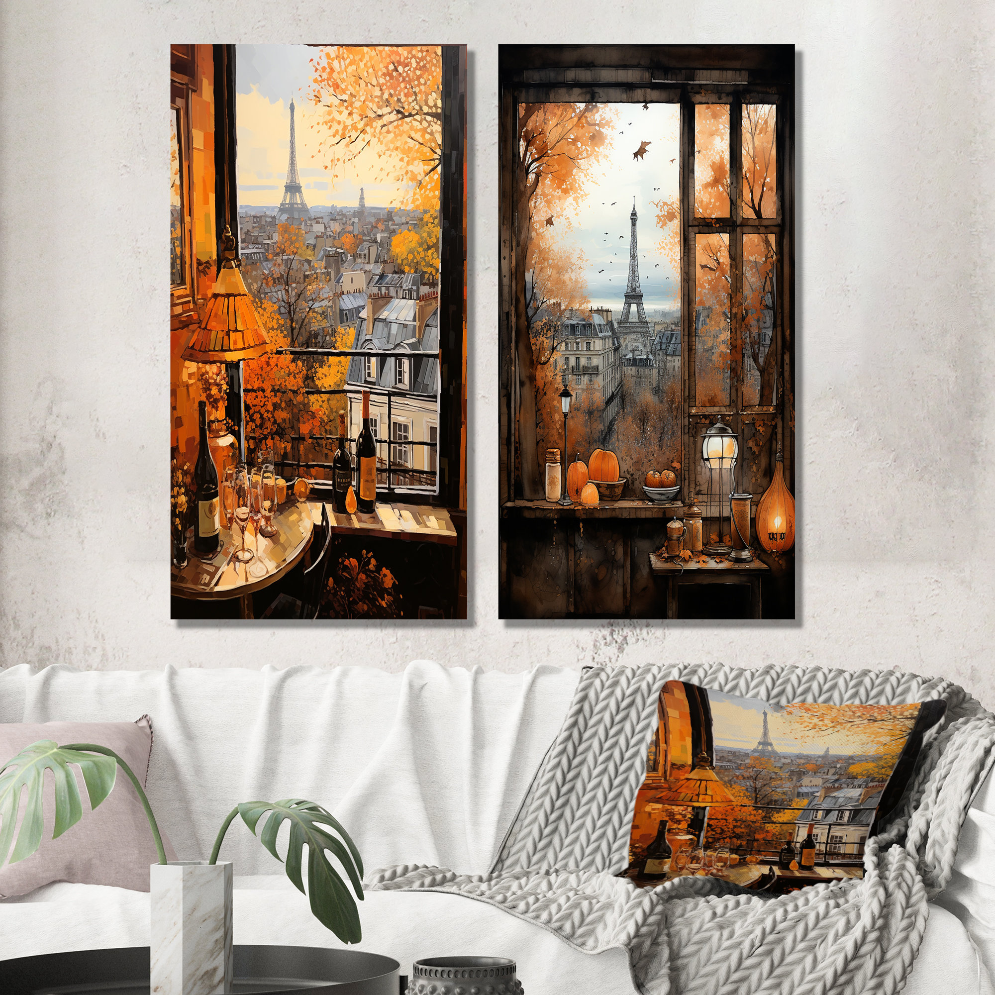 Red Barrel Studio® Retro Paris Window View IV - Paris Canvas Wall Art ...