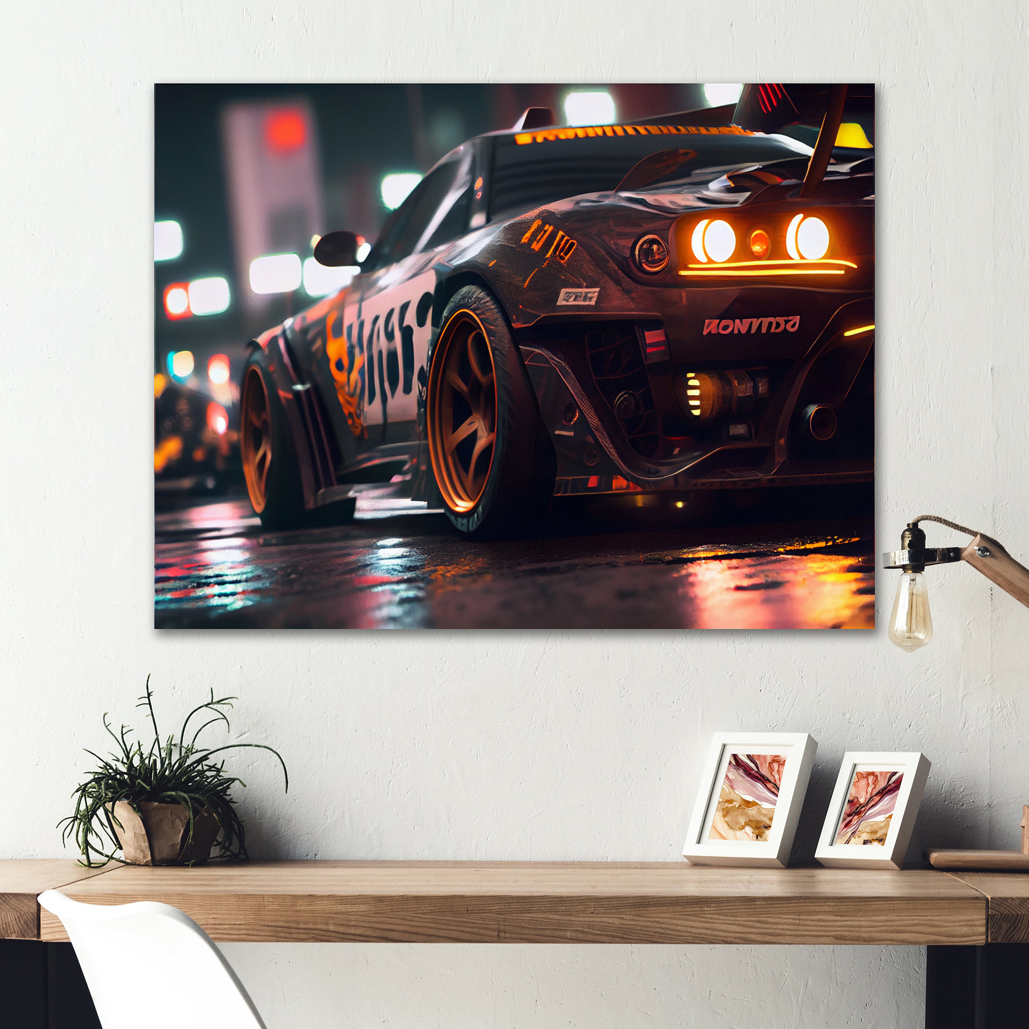 Latitude Run® Tunning Car Drifting In Toyko I - Modern Metal Wall Décor ...