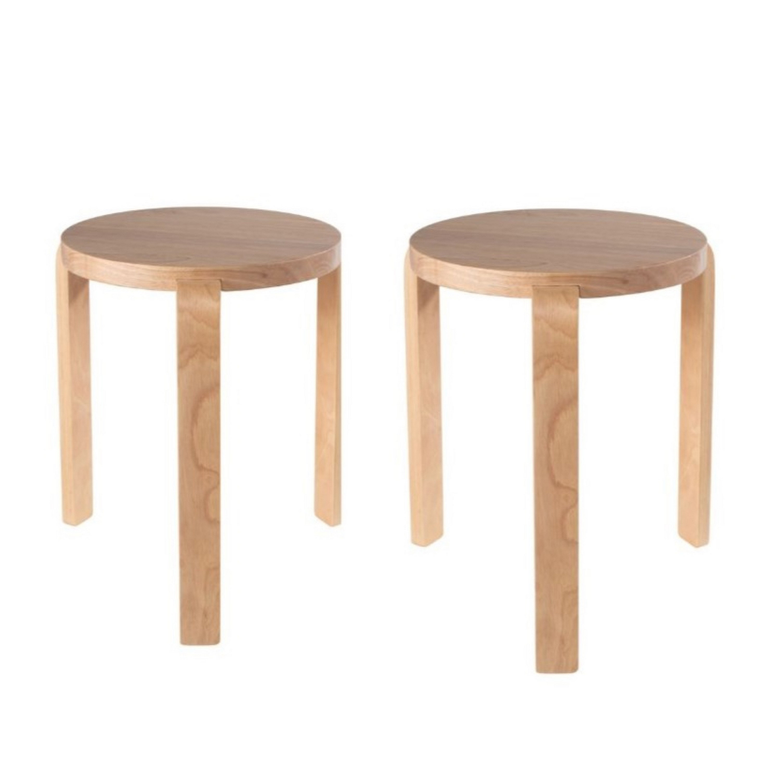 Benjara Mata Stacking Stool Ottoman, Set Of 2, Modern | Wayfair