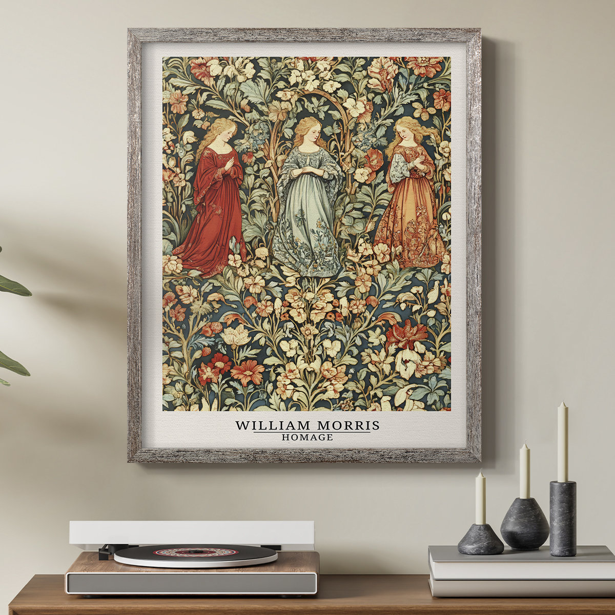 Winston Porter WM MORRIS Series DCCCLVI Framed Print - Solid Wood | Wayfair