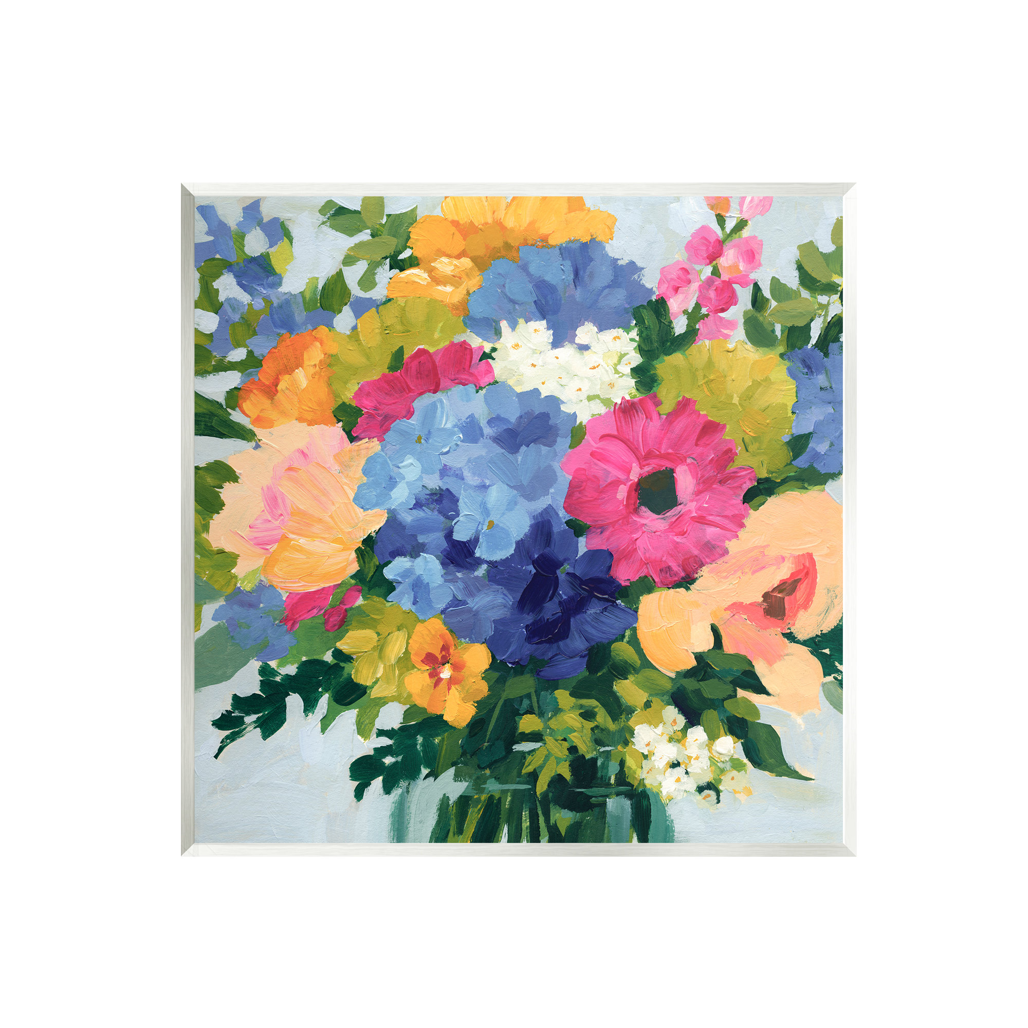 Stupell Industries Modern Blue & Pink Bouquet by Victoria Barnes | Wayfair