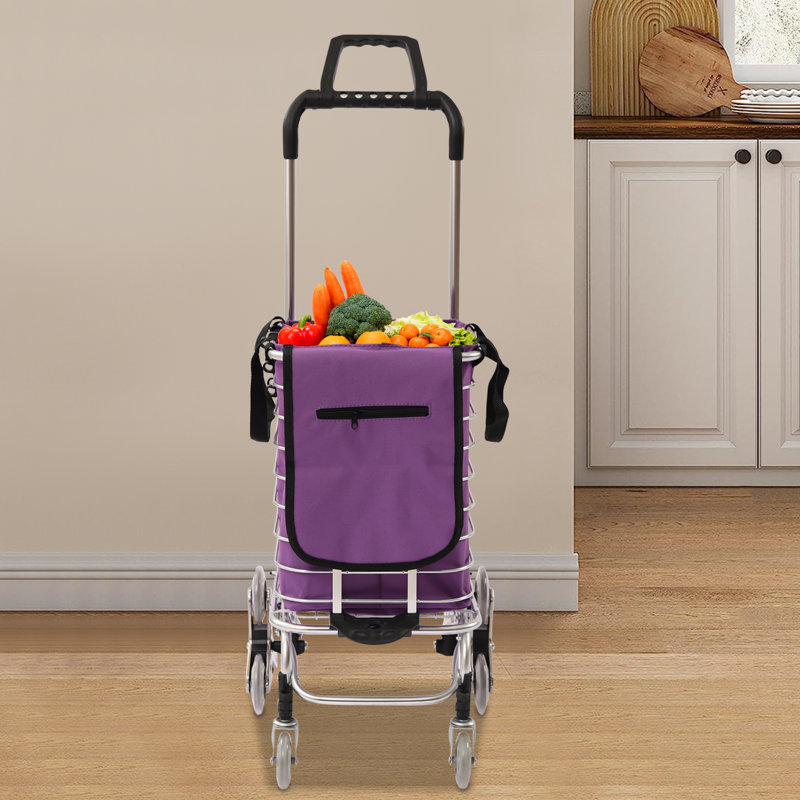 YaoTown Folding Portable Stair Climbing Shopping Cart & Reviews | Wayfair