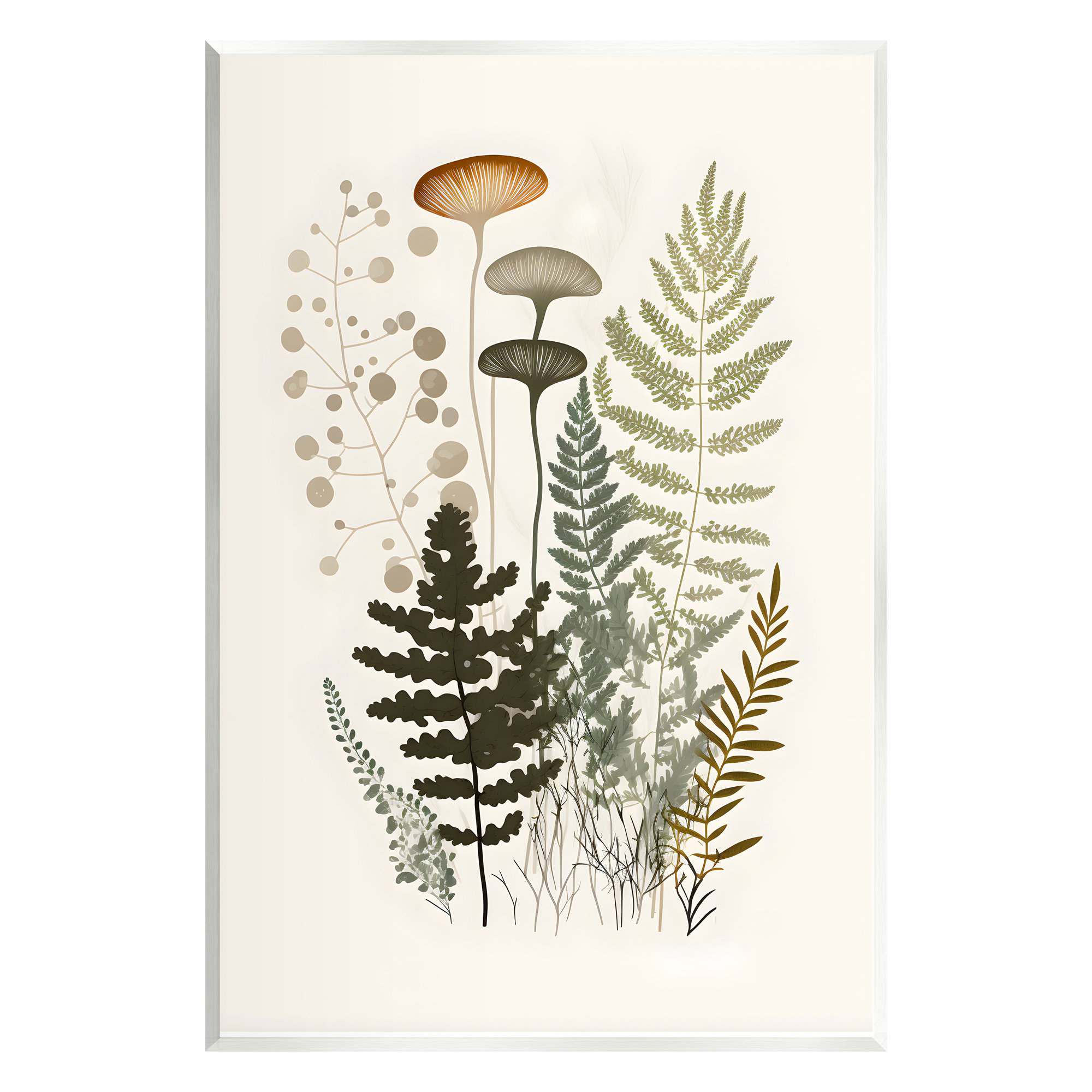 Stupell Industries Neutral Forest Ferns Wall Plaque Art by Petals ...