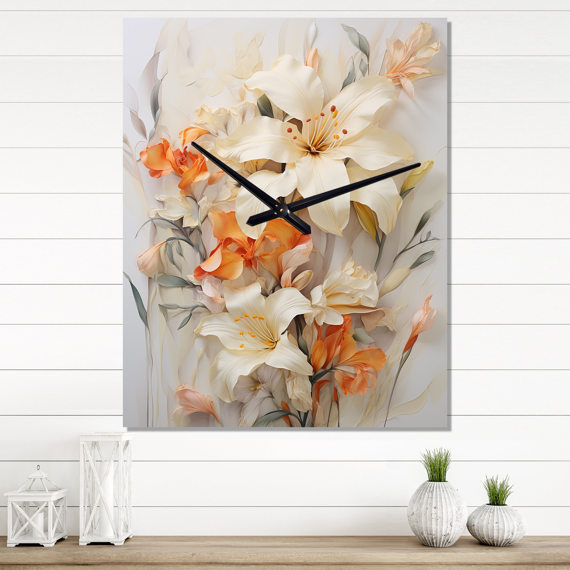 East Urban Home Colesha - Plants Modern Wall Clock | Wayfair