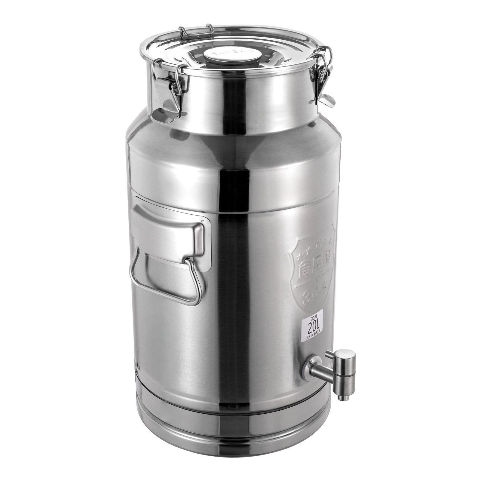 Prep & Savour Demitrios Stainless Steel Milk Can Beverage Dispenser ...