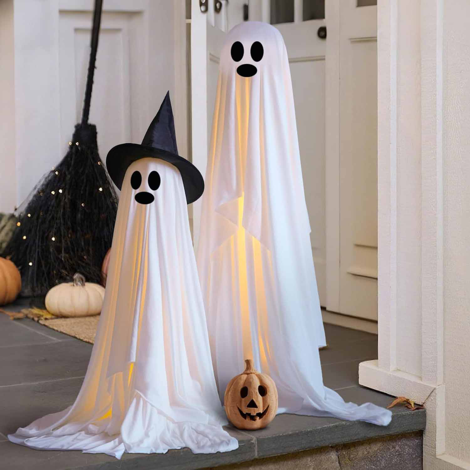 The Holiday Aisle® Decorations Outdoor Indoor Light-Up Spooky Ghosts ...