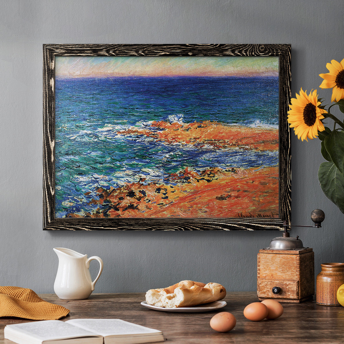 Wexford Home The 'Big Blue' Sea in Antibes, 1888 - Single Picture Frame ...