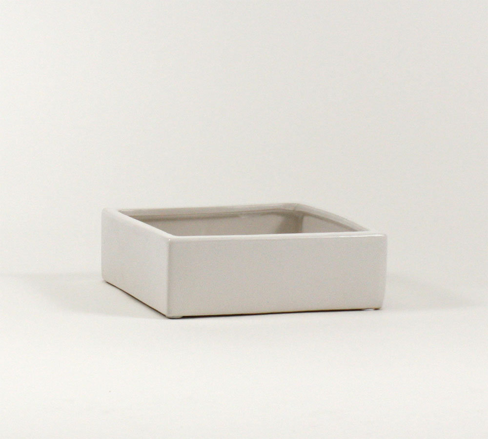 Wrought Studio™ Low Square Ceramic Block Table Vase & Reviews | Wayfair