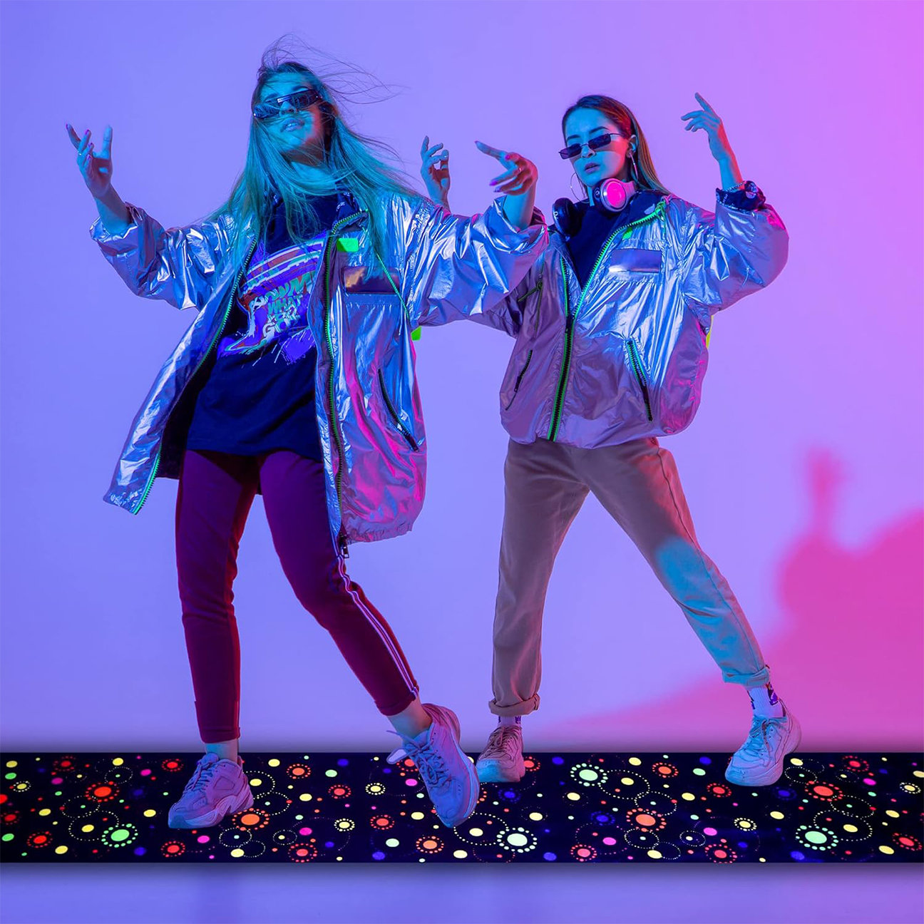 Hokku Designs Dance Floor Runner Rugs,Glow in the Dark Rug,118in×23in×0 ...