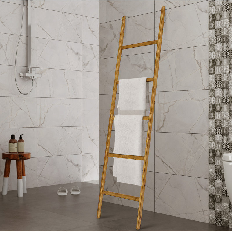 Latitude Run® Bamboo Spa 5.5 ft Blanket Ladder & Reviews | Wayfair