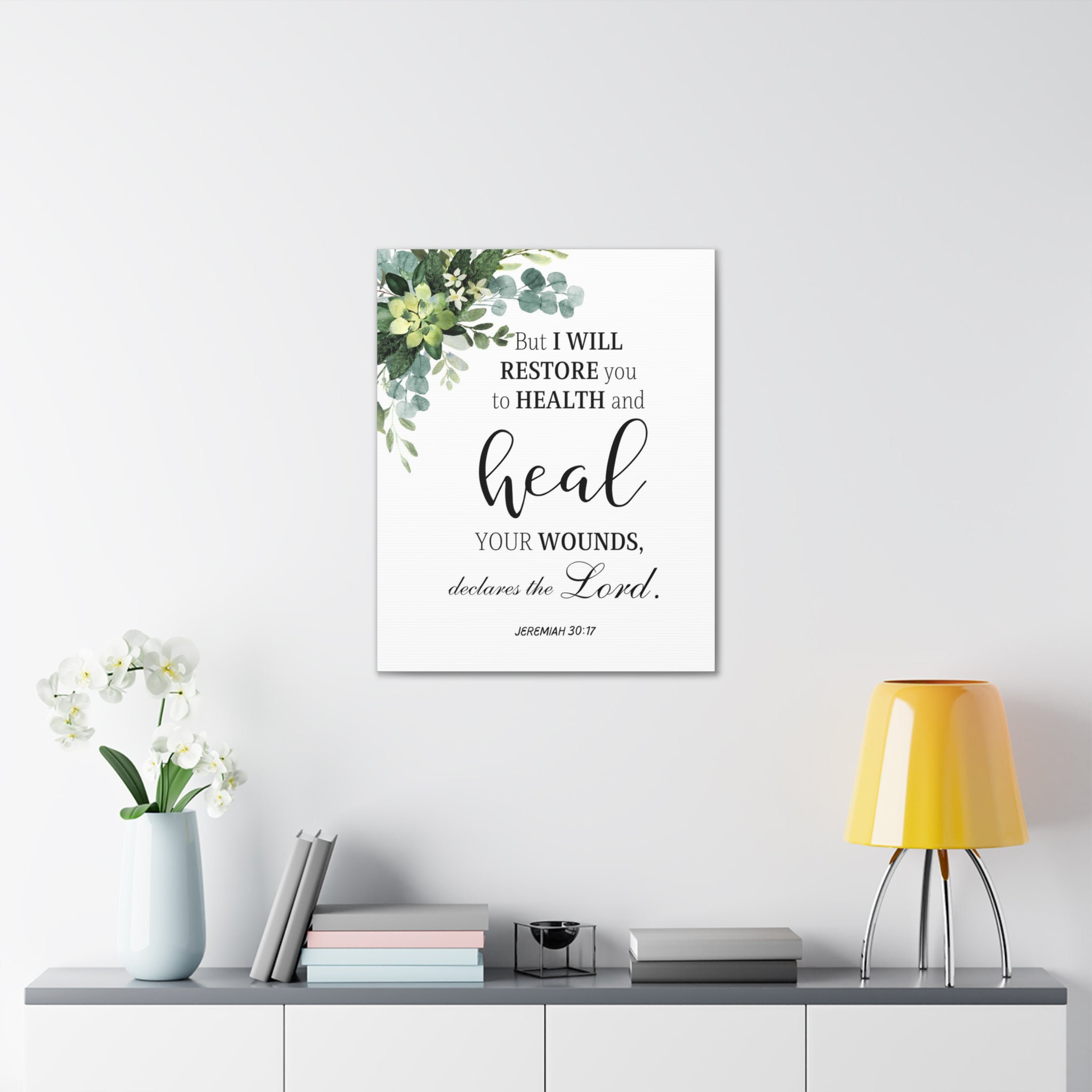 Trinx Jeremiah 30:17 I Will Restore You Bible Verse Canvas Christian ...