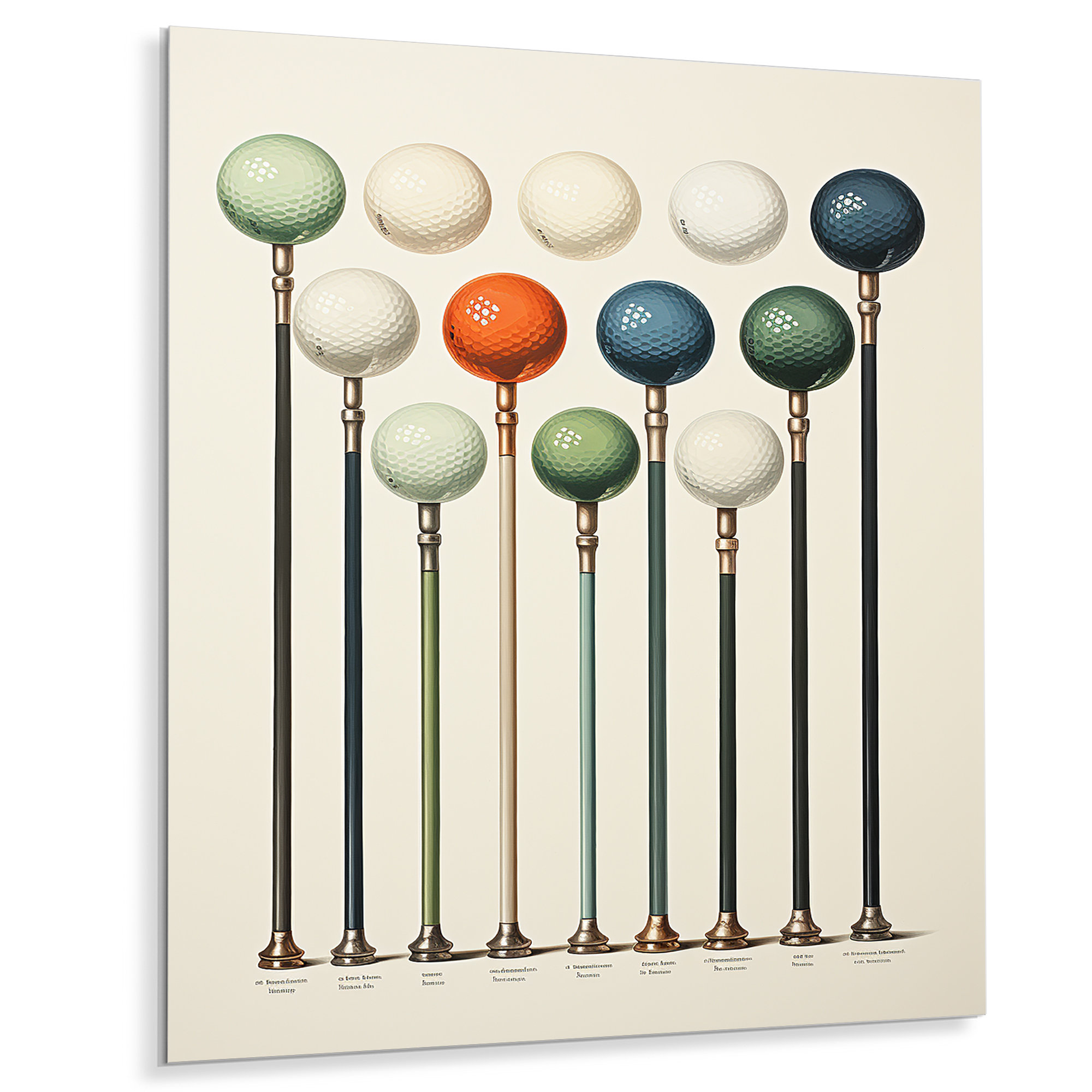 Ebern Designs Minimalism Golf Tees XI - Golf Metal Wall Art - Wayfair ...
