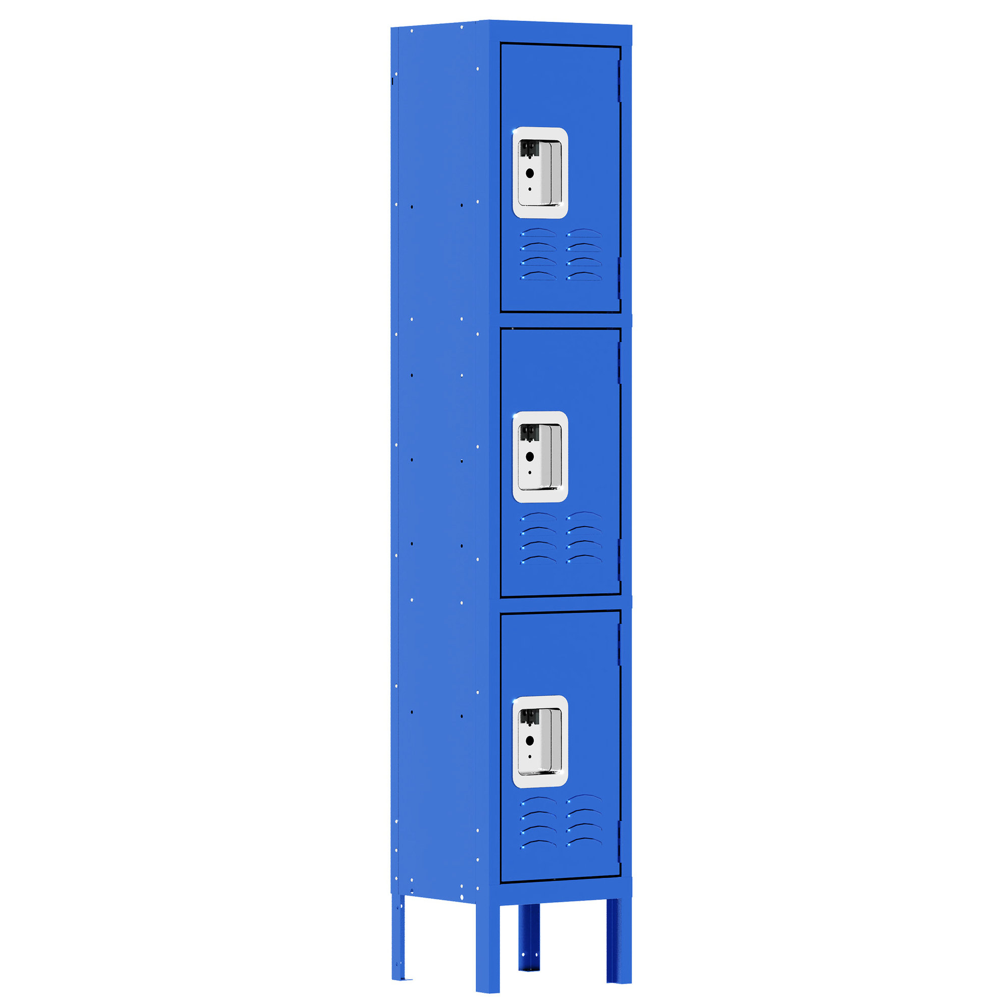 17 Stories Blue Metal Locker With 3 Doors For And Garage Gym Home ...